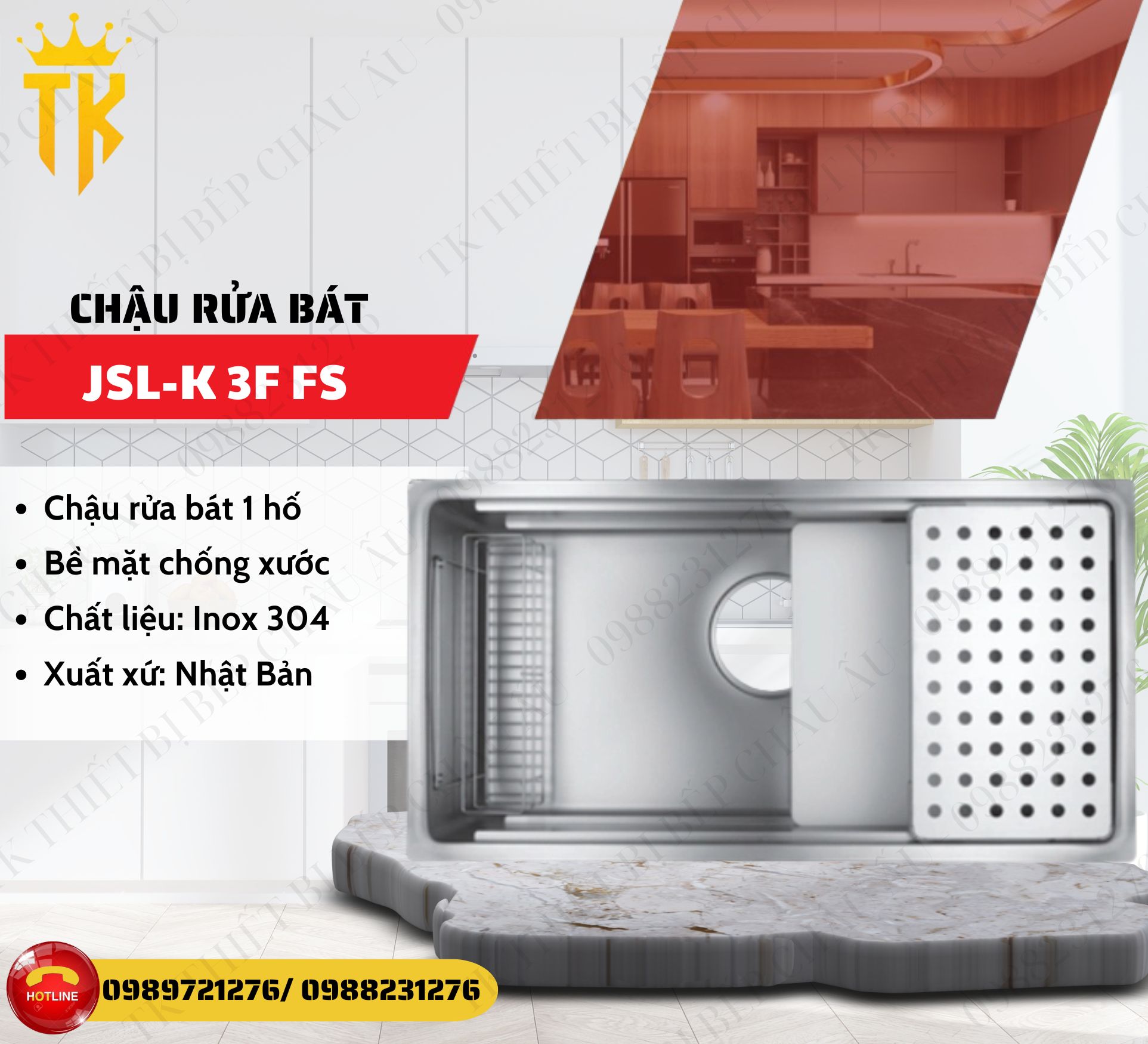 Chậu rửa bát Shigeru LE JSL-K-3F FS 2 RAY – TK Thiết Bị Bếp Châu Âu